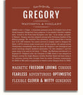 Gregory | Name Art Print – Name Stories