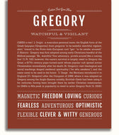 Gregory | Name Art Print – Name Stories