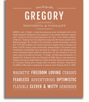 Gregory | Name Art Print – Name Stories