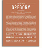 Gregory Personalized Name Meaning Art Prints – Name Stories
