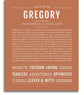Gregory Personalized Name Meaning Art Prints – Name Stories