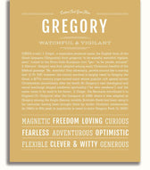 Gregory | Name Art Print – Name Stories