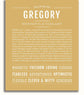 Gregory | Name Art Print – Name Stories