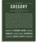 Gregory | Name Art Print – Name Stories