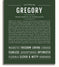 Gregory Personalized Name Meaning Art Prints – Name Stories