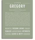 Gregory | Name Art Print – Name Stories