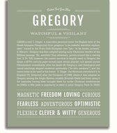 Gregory | Name Art Print – Name Stories