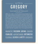 Gregory | Name Art Print – Name Stories