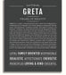 Greta | Name Art Print – Name Stories