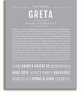 Greta | Name Art Print – Name Stories