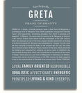 Greta | Name Art Print – Name Stories