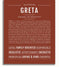 Greta | Name Art Print – Name Stories