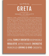 Greta | Name Art Print – Name Stories