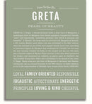 Greta | Name Art Print – Name Stories