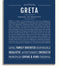 Greta Personalized Name Meaning Art Prints – Name Stories