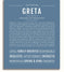 Greta | Name Art Print – Name Stories