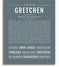 Gretchen Personalized Name Meaning Art Prints – Name Stories