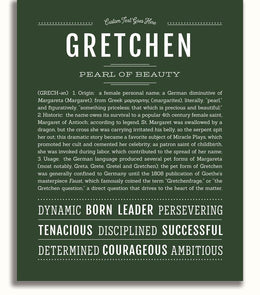 Gretchen | Name Art Print – Name Stories