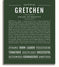 Gretchen | Name Art Print – Name Stories