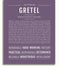 Gretel | Name Art Print – Name Stories