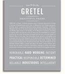 Gretel | Name Art Print – Name Stories