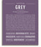 Grey | Name Art Print – Name Stories