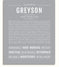 Greyson Personalized Name Meaning Art Prints – Name Stories