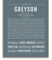 Greyson Personalized Name Meaning Art Prints – Name Stories