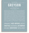 Greyson Personalized Name Meaning Art Prints – Name Stories