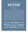 Greyson Personalized Name Meaning Art Prints – Name Stories