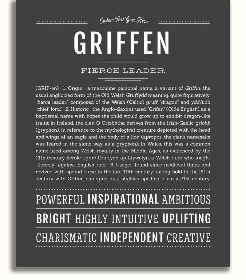Griffen | Name Art Print – Name Stories