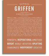 Griffen | Name Art Print – Name Stories