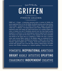 Griffen | Name Art Print – Name Stories