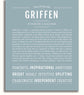 Griffen Personalized Name Meaning Art Prints – Name Stories