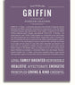 Griffin Personalized Name Meaning Art Prints – Name Stories