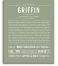 Griffin | Name Art Print – Name Stories