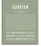 Griffin | Name Art Print – Name Stories