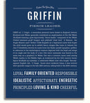 Griffin Personalized Name Meaning Art Prints – Name Stories