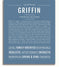 Griffin Personalized Name Meaning Art Prints – Name Stories