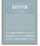 Griffin | Name Art Print – Name Stories