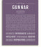Gunnar | Name Art Print – Name Stories