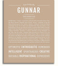 Gunnar Personalized Name Meaning Art Prints – Name Stories