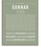 Gunnar | Name Art Print – Name Stories