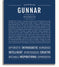 Gunnar | Name Art Print – Name Stories