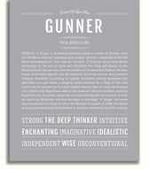 Gunner | Name Art Print – Name Stories