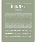 Gunner | Name Art Print – Name Stories