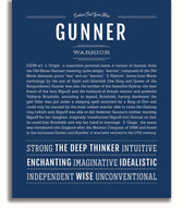 Gunner | Name Art Print – Name Stories
