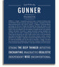 Gunner Personalized Name Meaning Art Prints – Name Stories