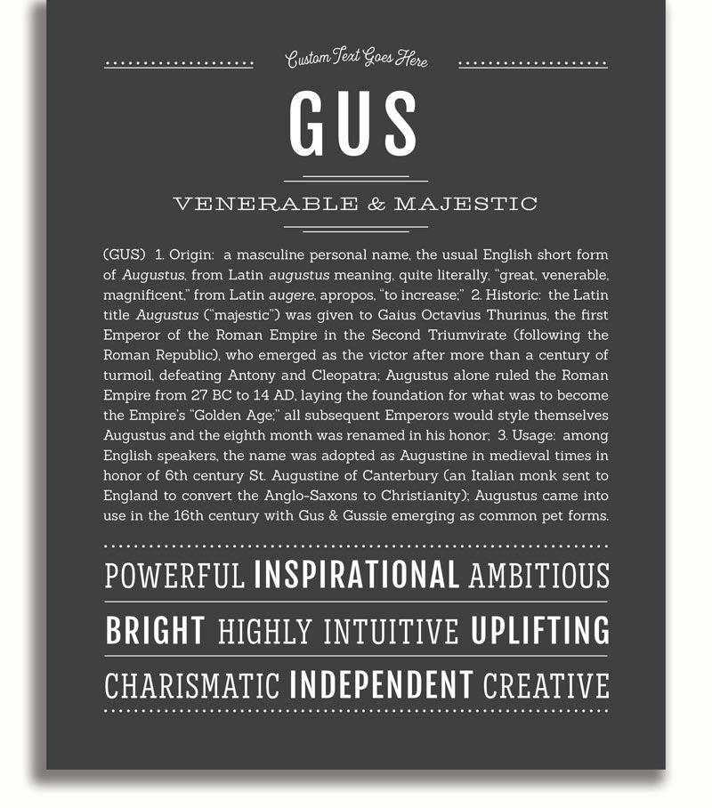 Gus | Name Art Print – Name Stories