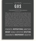 Gus Personalized Name Meaning Art Prints – Name Stories